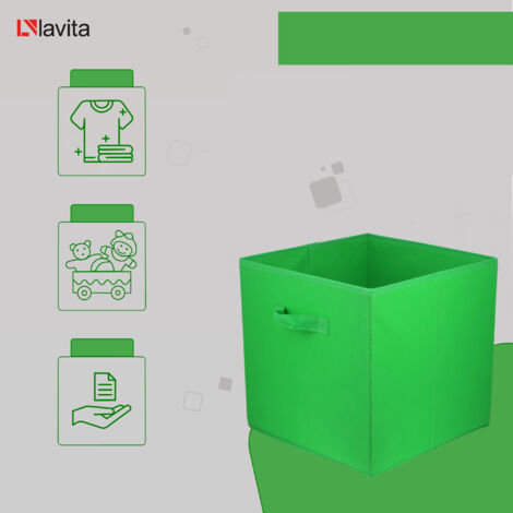 Boîte en carton Boîte textile 31x31x31 verte - green 31x31x31