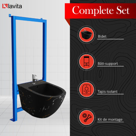 LAVITA Bâti-support pour le bidet LAV 500 + bidet Sofi Fire set complet ...