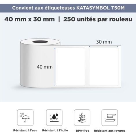 LaBlanc - T50M PRO Label Tapes, étiquettes thermiques autocollantes ...