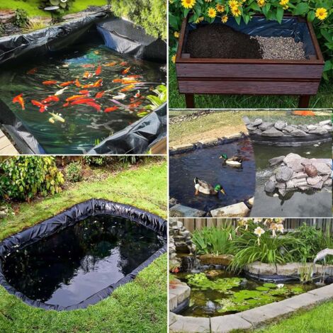LaBlanc Bâche Bassin 2x3m Épaisseur 0.2mm Liner Noir Résistant pour ...
