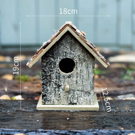 Mini maison en bois de nids d'oiseaux, extérieur étanche à l'humidité ...