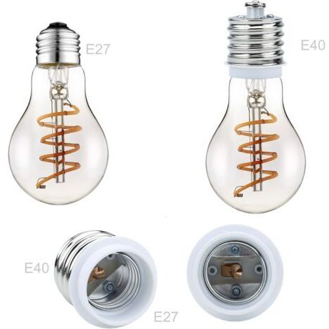 LaBlanc - 4X Douille de Lamp Adaptateur E40 à E27 en Blanc - Jeu de 4 ...