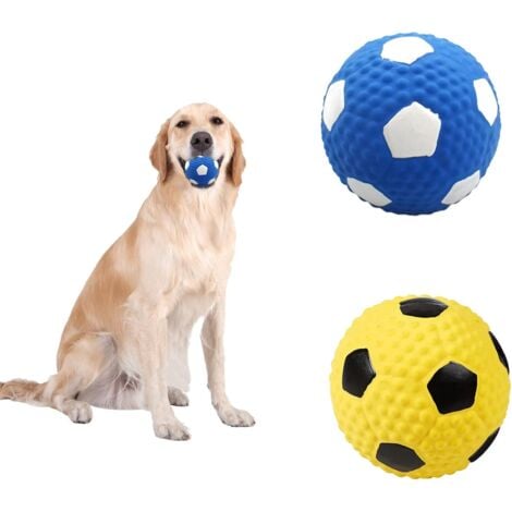 2 Pièces Jouet Balle pour Chien Couineur Balle Chiens Couineuse Chew Fetch Lancer Balle Jouets ...