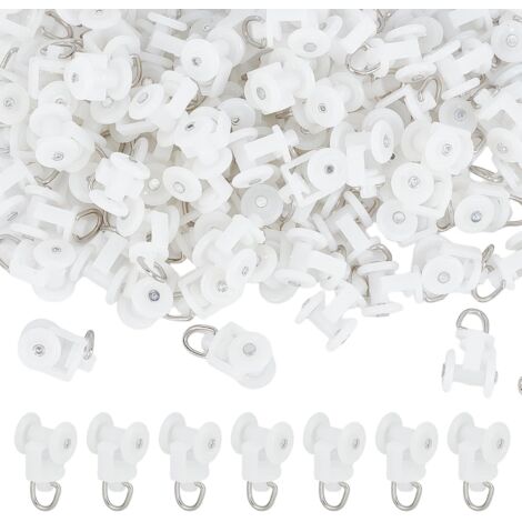 100 PCS Rouleaux de Rail de Rideau Coulissants Poulies de Rails en ...