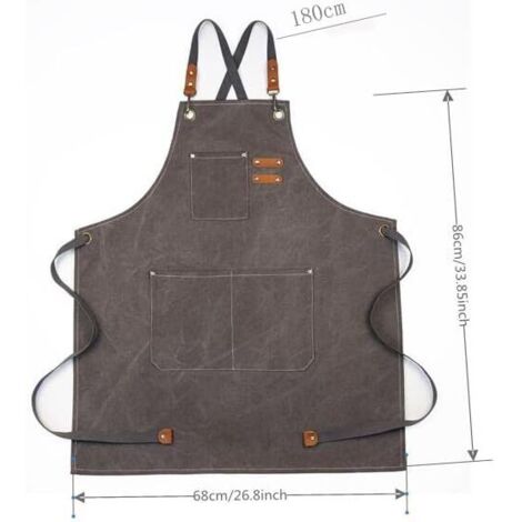 Tablier de barbecue tablier en toile 68 x 85 cm avec bandoulière réglable tabliers de cuisine ...