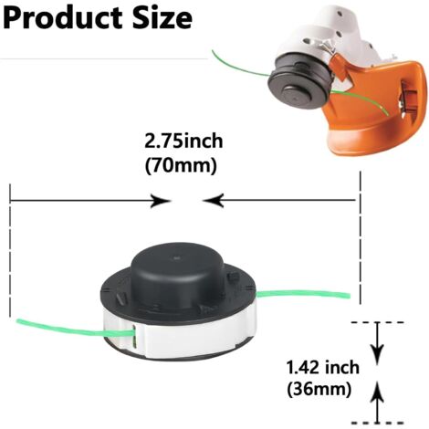 Lot de 3 bobines de fil de rechange pour Stihl Fsa 56, Weed Eater ...