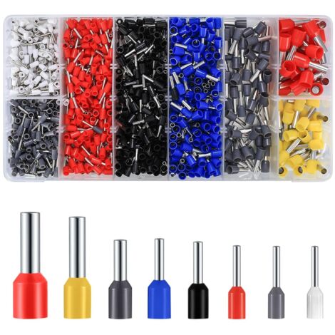 1200 Pièces Embouts de Câble, Cosses électriques, Bornes Sertir Isolées ...
