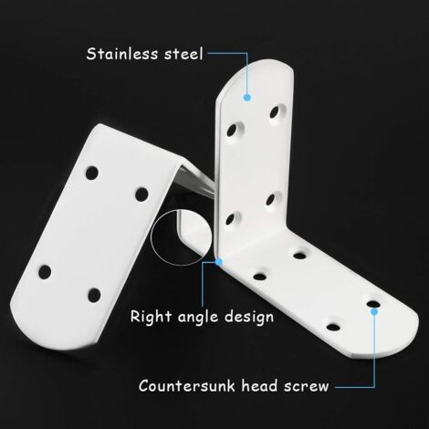 4 PCS Équerre de Fixation Inox Robustes, 8.5 CM, Equerre Fixation en ...