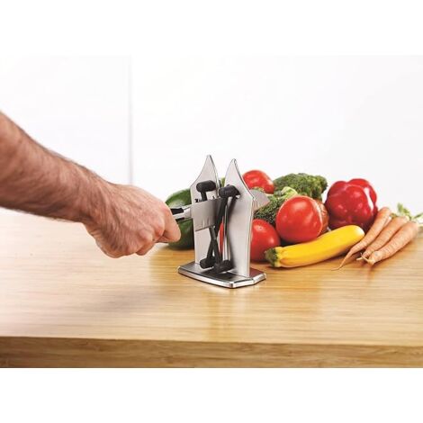 Knife Sharpener - Multi-Blade Manual Steel Sharpener - For All Types of ...