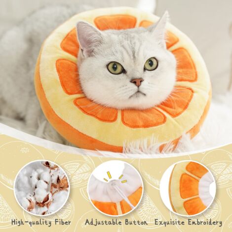 Collier conique ajustable pour chat, doux et mignon, en forme de donut ...