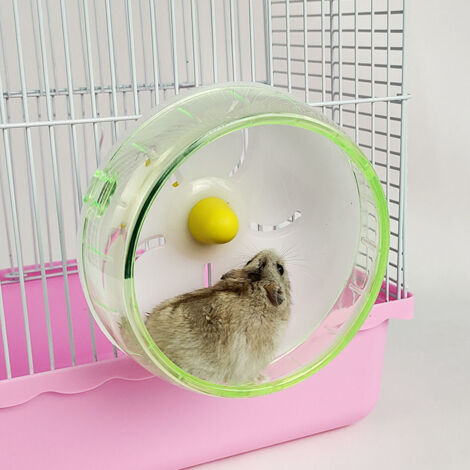 Roue pour hamster, ronde de 17,5 cm, silencieuse, adaptée aux petits ...