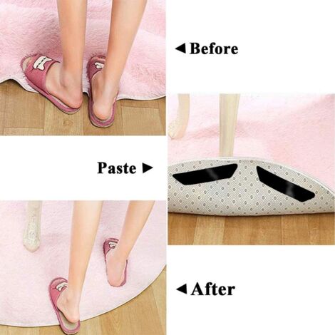 24 Pcs Antidérapant Tapis, Grippers Coin Anti-Curling pour Carpettes ...