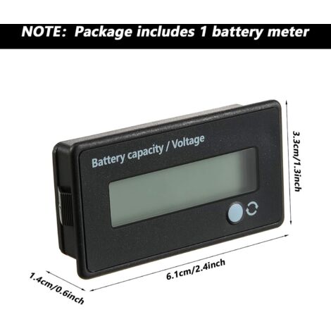 Compteur de Batterie DC 12V 24V 36V 48V 72V avec Alarme, Tension de ...