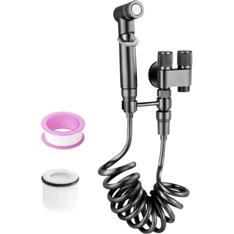 Toilet Shower Kit, One Inlet and Two Outlets, Dual Outlets and Dual ...