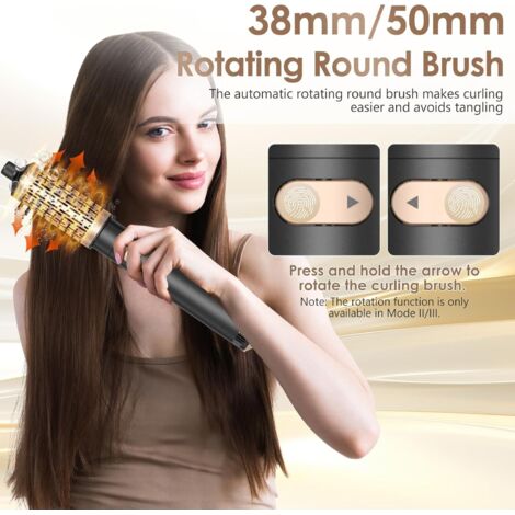 Brosse Soufflante Rotative, Air Styler 800W, Seche Cheveux Ionique ...