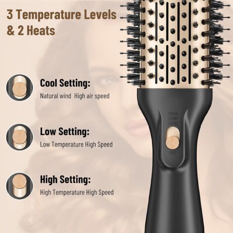 One-Step Brosse Soufflante,1200W 4en1 Ions Négatifs Chauffante Sèche ...