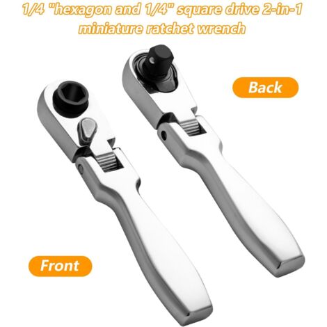 Mini Clé Plate à Cliquet, Clef a Cliquet, Rapide à Manœuvrer Dans Les ...