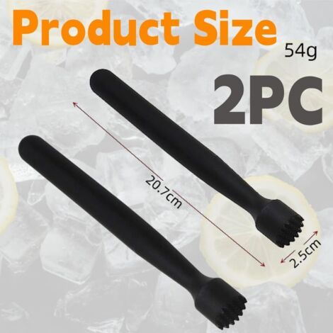 Pilon à Glace,2 pièces Pilon à Cocktail,Pilon à Cocktail Plastique ...