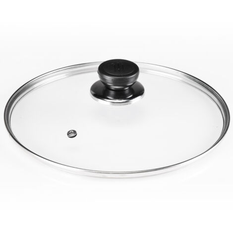 Couvercle en verre de 24 cm – Résistant à la chaleur – Poignée bakélite ...