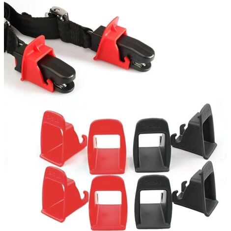 8 Pièces Noir et Rouge Adaptateur isofix Universel,Unviersal Systèmes ...