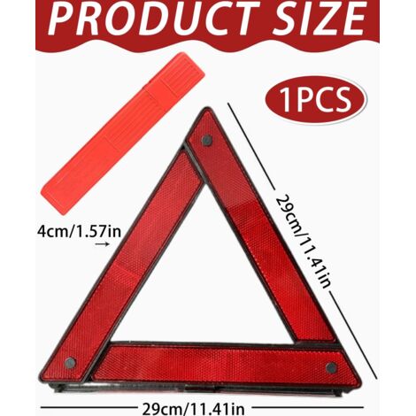 Triangle de signalisation Pliable avec boîte de Rangement,Réfléchissant ...