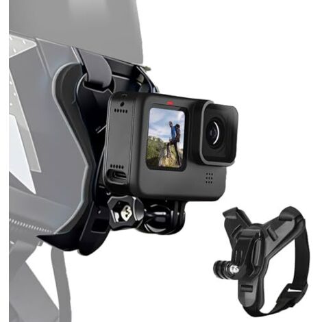 Support de Casque Moto Menton pour GoPro Hero 13 12 11 10 9 8 7 6 5 pour DJI OSMO Action 5 Pro 4 ...