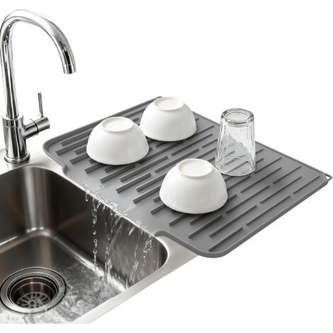 Tapis de séchage en silicone pour plan de travail de cuisine, tapis de ...