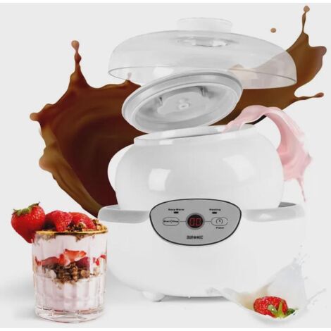 YM1 Yaourtière électrique avec écran numérique et 1 pot en céramique de ...