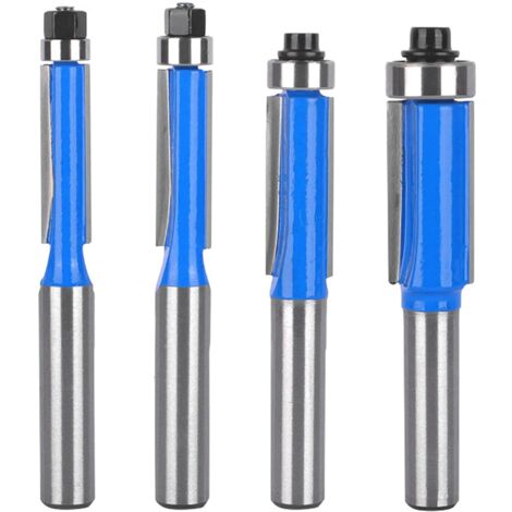 4 Pcs Set Fraise Defonceuse 8mm Tige, Fraise a Copier a Bois, Fraises pour Défonceuses avec ...