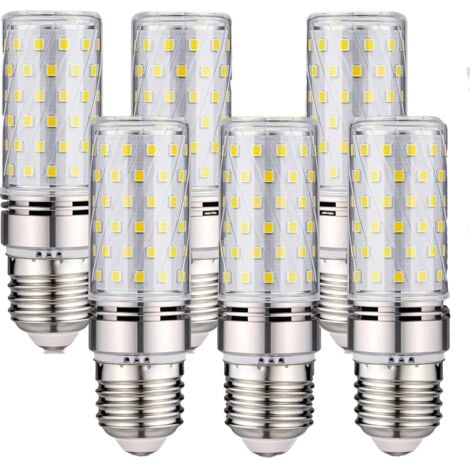 Lot de 6 ampoules LED E27 -16 W Blanc froid 6000 K 1600 lm (équivalent à une ampoule halogène de ...