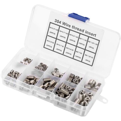 150PCS Insert de Réparation de Filetage, Insert de Filetage en Spirale ...