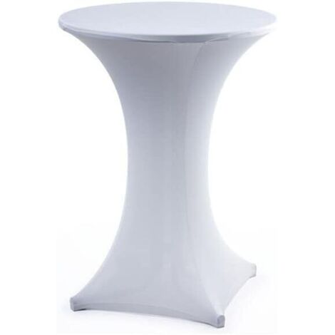 Table à Cocktails Couvre-Table Ronde à Quatre Voies 80×110CM Blanc