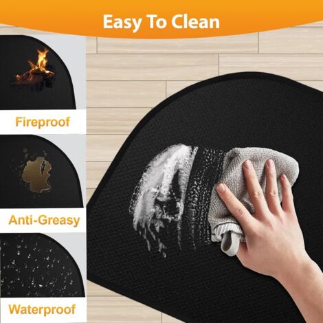Tapis de Cheminée Ignifuge, 1MM×50CM×80CM Tapis Anti Feu Devant ...