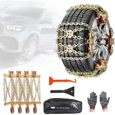 Chaînes à Neige Pour Auto 4 Pièces Chaine Voiture Neige en Fer avec ...