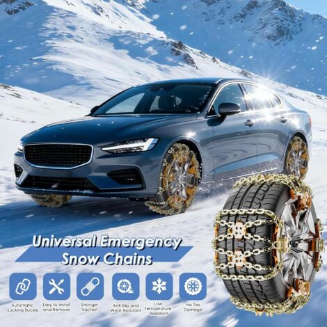 Chaînes à Neige Pour Auto 4 Pièces Chaine Voiture Neige en Fer avec ...