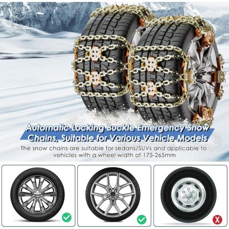 Chaînes à Neige Pour Auto 4 Pièces Chaine Voiture Neige en Fer avec ...