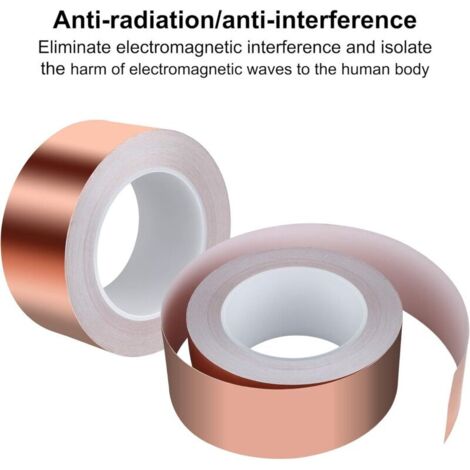 Copper Tape 30m x 50mm, Premium Copper Foil Tape EMC Shielding Tape for ...