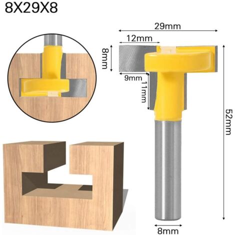 12.7mm T-Track Routeur à Rainure en T Forme Routeur Bits Coupe du Bois ...
