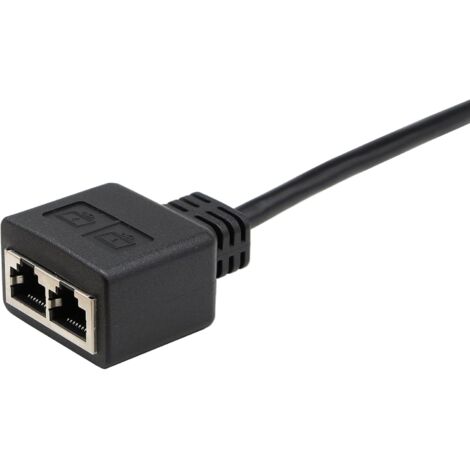 Adaptateur réseau RJ45 1 à 2,RJ45 A mâle-femelle adaptateur double ...