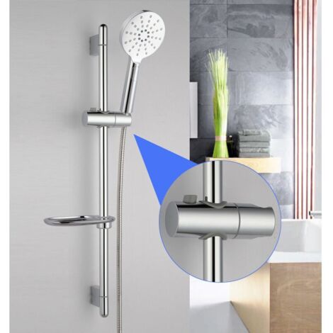 Enowelir Support De Douche Réglable 19MM Chromé ABS Installation Simple ...