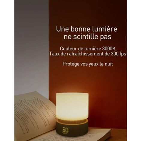 Veilleuse avec Minuterie, Petit lampe de Chevet de Table, LED Veilleuse ...
