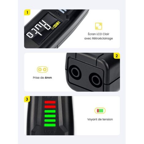 Testeur de Tension Multifonction, Multimetre Automatique, Détecteur de ...