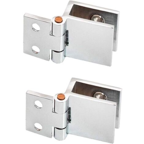 Lot de 2 clips de porte en verre 0 degrés sans perçage pour verre ...