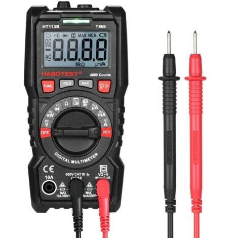 Multimètre numérique Gamme automatique True RMS 4000 comptes Multimètre ...