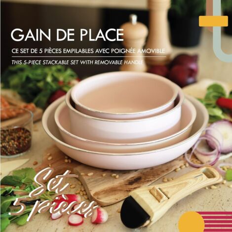 Batterie de Cuisine Amovible Empilable - Tous Feux Dont Induction ...