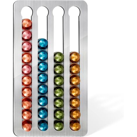 Porte-Capsules Nespresso en Acier, Adhésif, pour 40 Dosettes, 40.6x21 ...