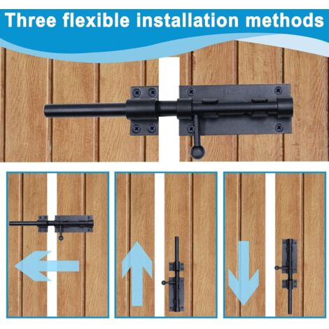 Noire Targette de Porte, Inoxydable Targette, Verrou Porte Interieure ...
