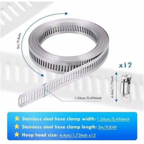 Fascetta stringitubo, fascetta stringitubo in acciaio inox 304 ...