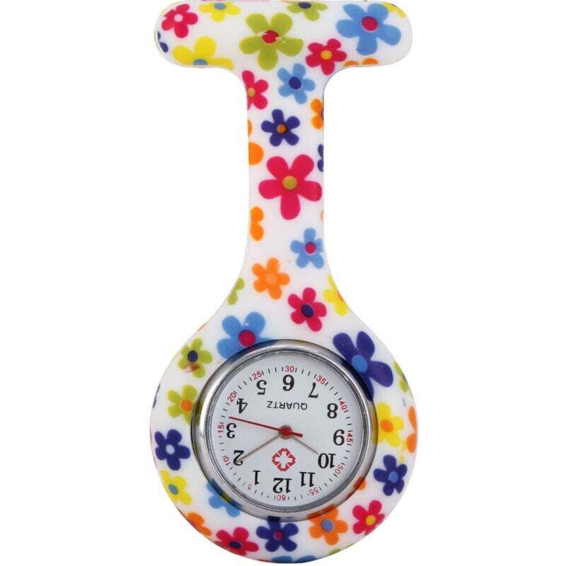 Reloj de bolsillo de enfermera - Estampados florales en varios colores