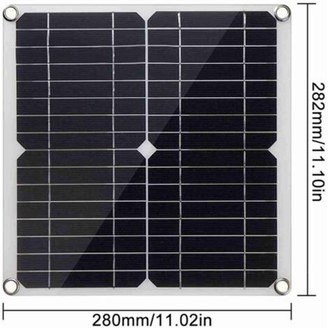 Kit de panel solar monocristalino de 20 vatios y 12 voltios ...
